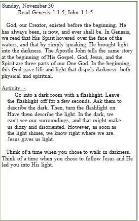 Advent Readings, Week 1 – Dakota Baptist Church